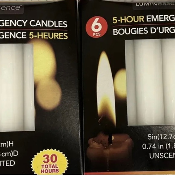 LuminEssence | Other | Emergency Candles 5 Hours Set Of 2 | Poshmark